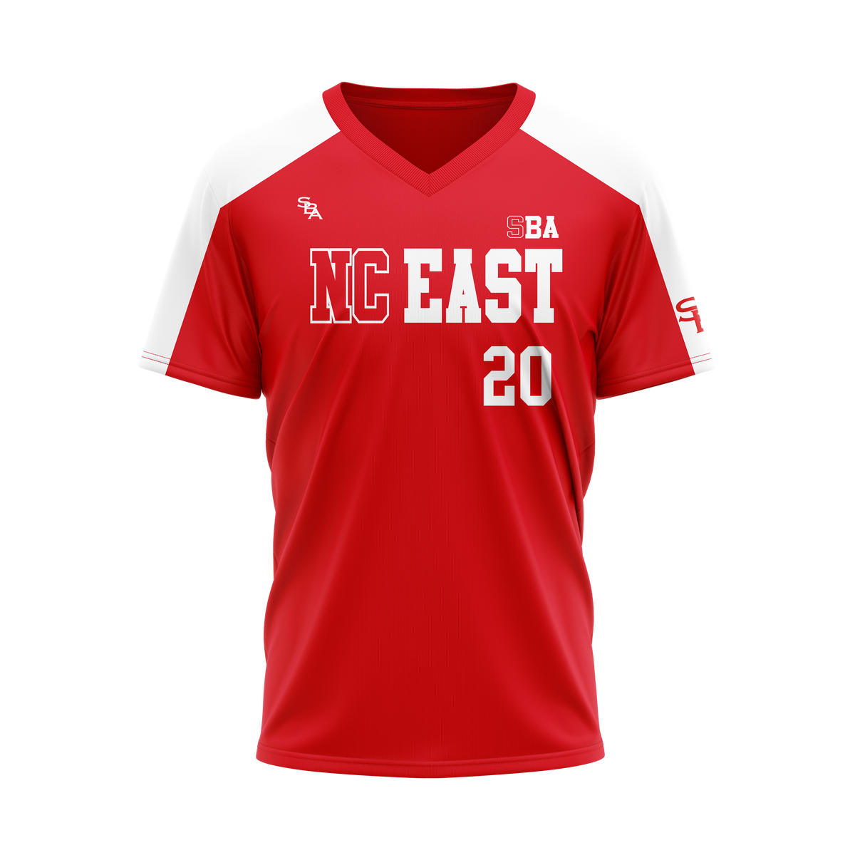 SBA NC EAST SHOWCASE RED JERSEY ( Custom Made ) – SBA THREAD