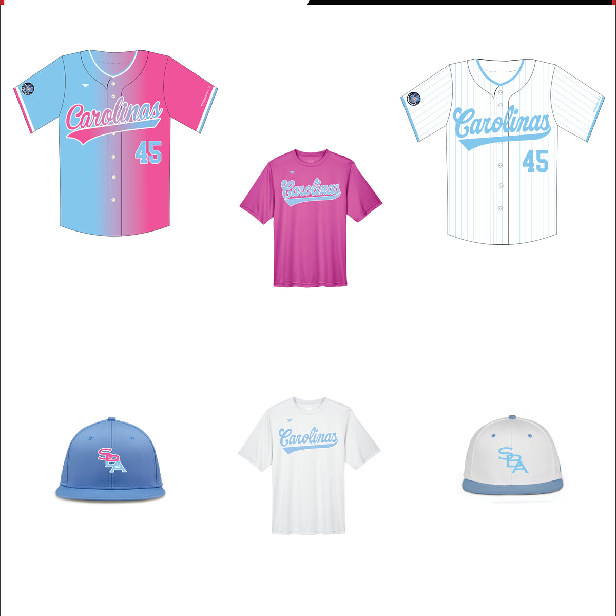 Carolinas Highlighter Uniforms Package ( COACHES ) – SBA THREAD
