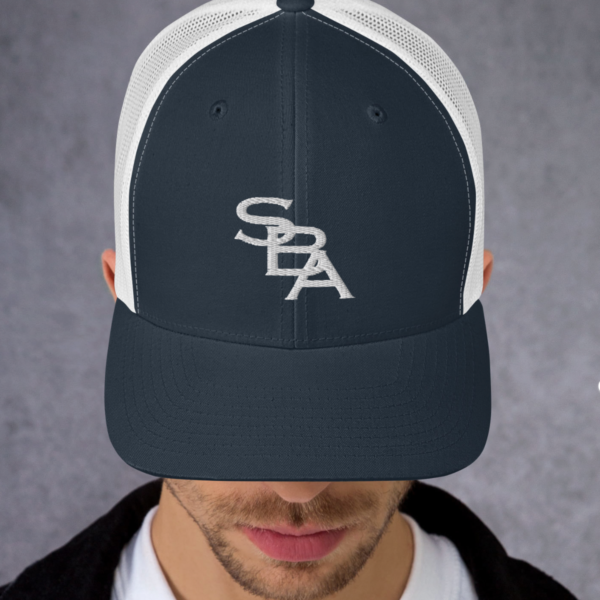 SBA BONE LOGO TRUCKER CAP – SBA THREAD