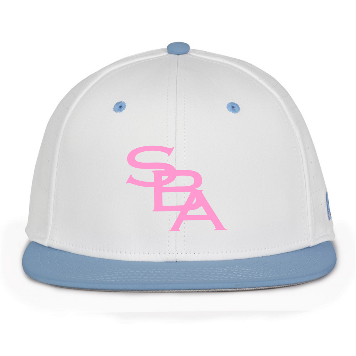 SBA WHITE COLUMBIA HAT WITH PINK LOGO – SBA THREAD