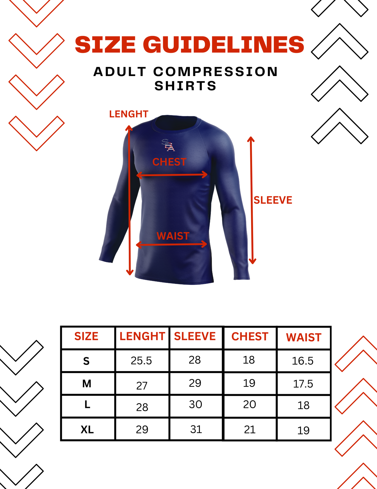 SIZE GUIDELINES – SBA THREADS