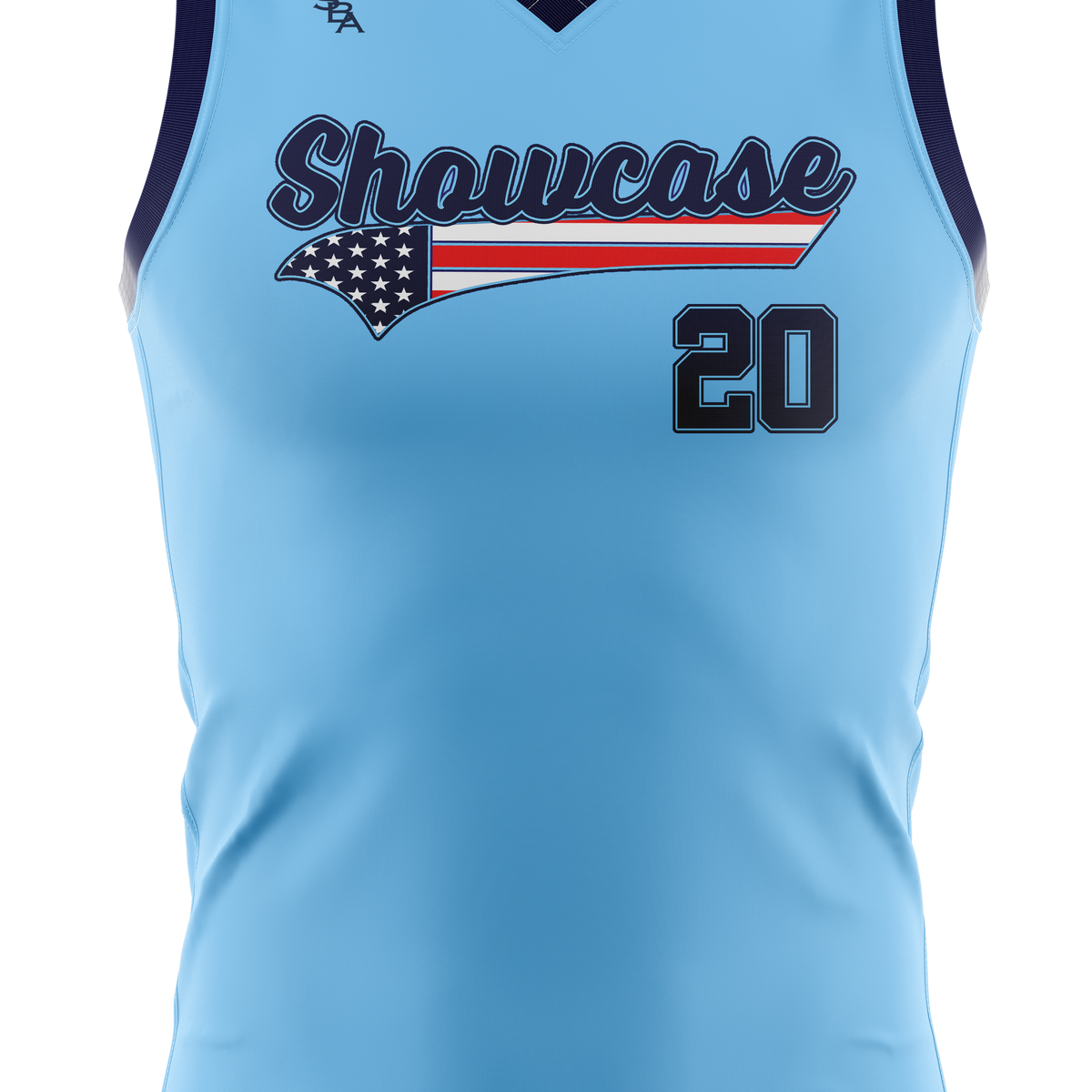 SBA SLEEVELESS SOFTBALL COLUMBIA BLUE JERSEY ( Custom Made ) – SBA THREAD