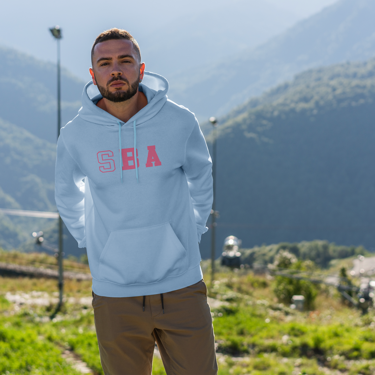 SBA LIGHT BLUE/PINK HOODIE – SBA THREAD