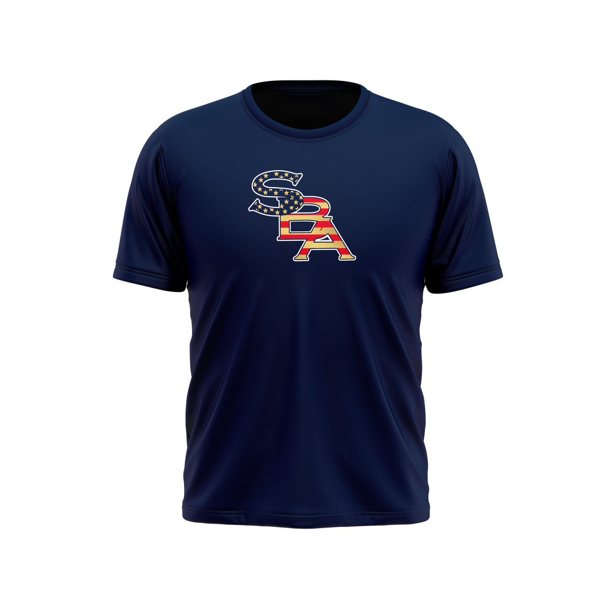 SBA FLAG NAVY DRI-FIT WITH GOLD LOGO – SBA THREAD