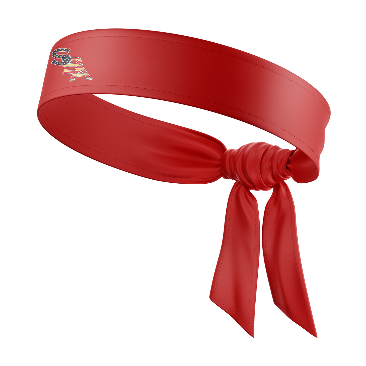 RED SPORTS HEAD BAND SBA GOLD LOGO – SBA THREAD