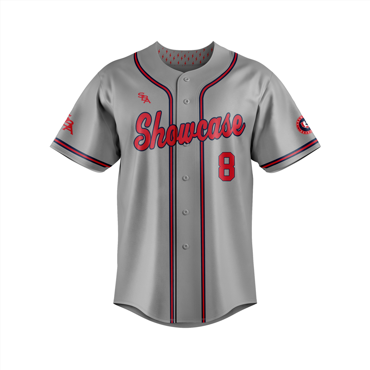 SBA RED LOGO GREY JERSEY ( Custom Made ) – SBA THREAD