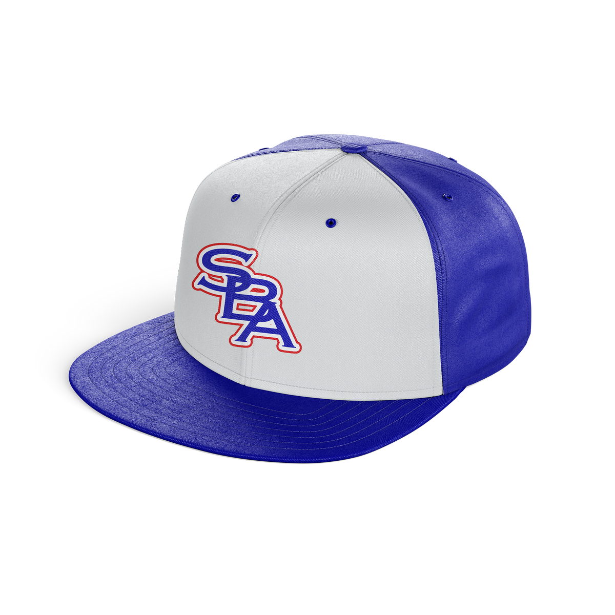 SBA FUTURES 12U WHITE/ROYAL HAT – SBA THREAD
